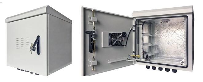 Anti Theft 9U 600mm Height Pole Mount Weatherproof Enclosure