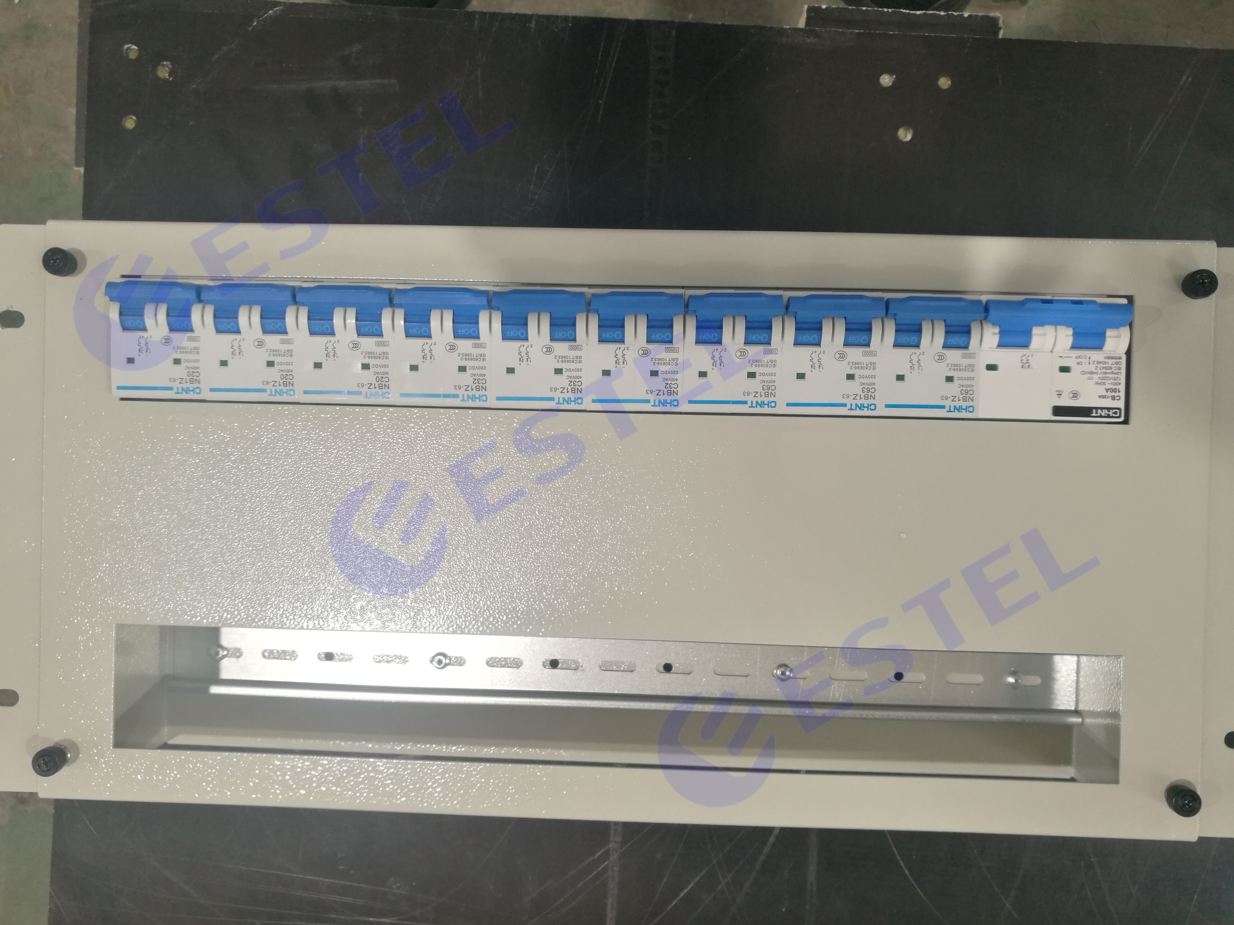 DIN Rail 5U Telecom Rectifier With 10 Way Circuit Breakers